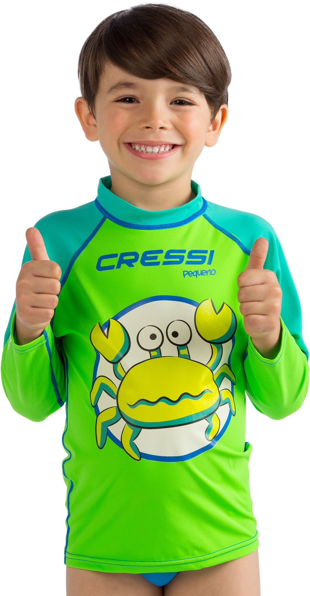 Cressi Child Pequeno Crab Rash Guard Large Green/Blue - Walmart.com ...