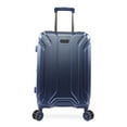 Brookstone Keane 21" Rolling Suitcase, Metallic Blue, Hardside Spinner ...