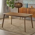 GDF Studio Anne Mid-Century Modern Kitchen Wood Dining Table, Walnut ...