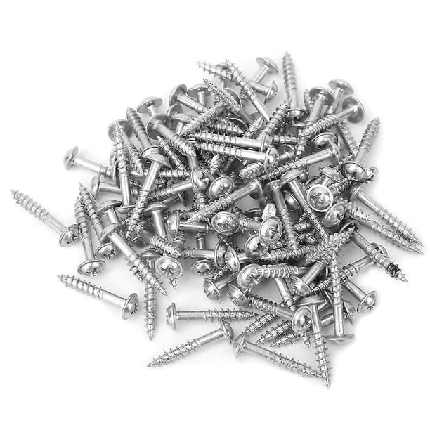 100 Pcs Zinc Plated M4-25mm Oblique Self Tapping Screws Set Mechanical ...