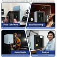 Enclosed Vocal Booth, Portable Microphone Isolation Shield, Foldable ...