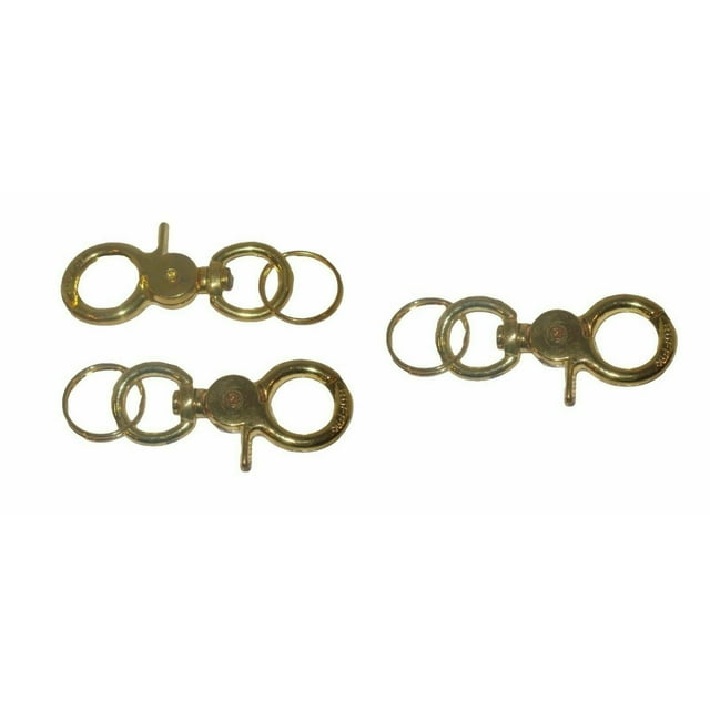 3 Pack 3" BRASS FLAGPOLE Military Grade Outdoor Outrigger Flag Swivel ...