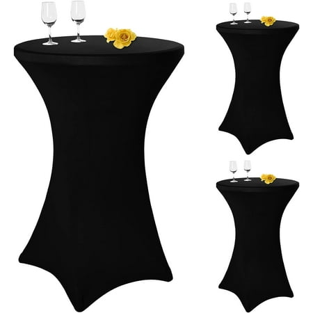 Set of 3 Square Corner Stretch Spandex Cocktail Tablecloths 80x110cm ...