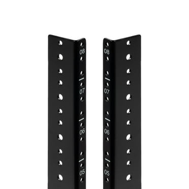 NavePoint 4U Vertical Rack Rail Pair DIY Kit with Hardware, Black ...