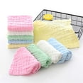 Baby 6 Layer Plain Bib Kindergarten Pure Color Square Towel Children's ...