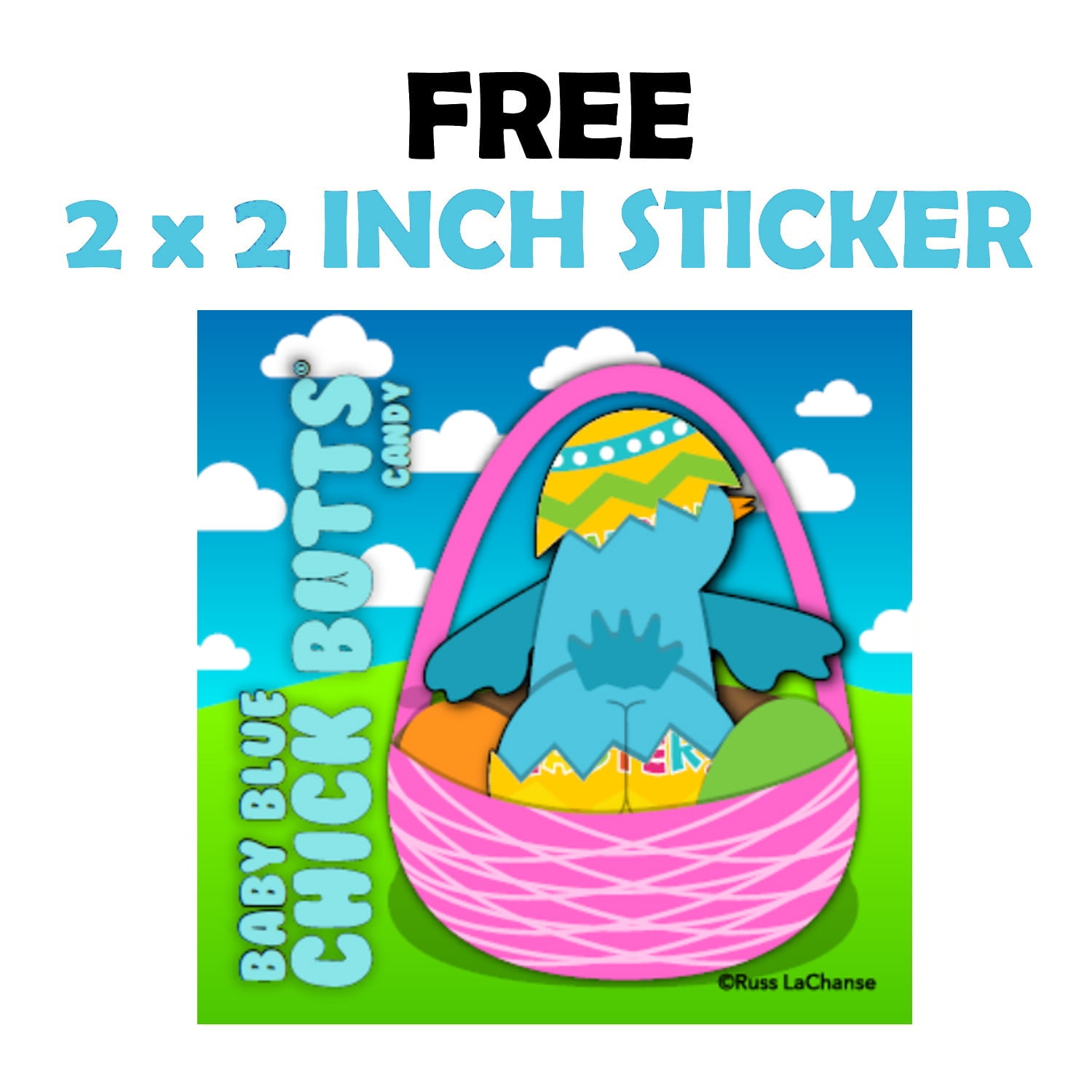Baby Blue Chick Butts Gummy Blueberry Flavored Fruit Jelly DIsks Funny ...