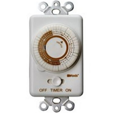 Outdoor Timer Outlet, 24 Hour Mechanical Timer Switch, Heavy Duty Water ...