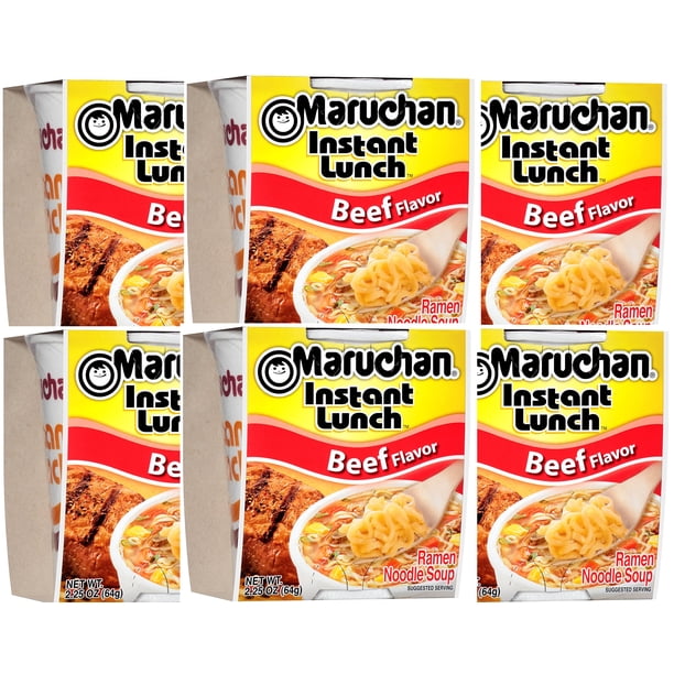 Maruchan Instant Lunch Beef, 2.25 Oz, Pack of 6 - Walmart.com
