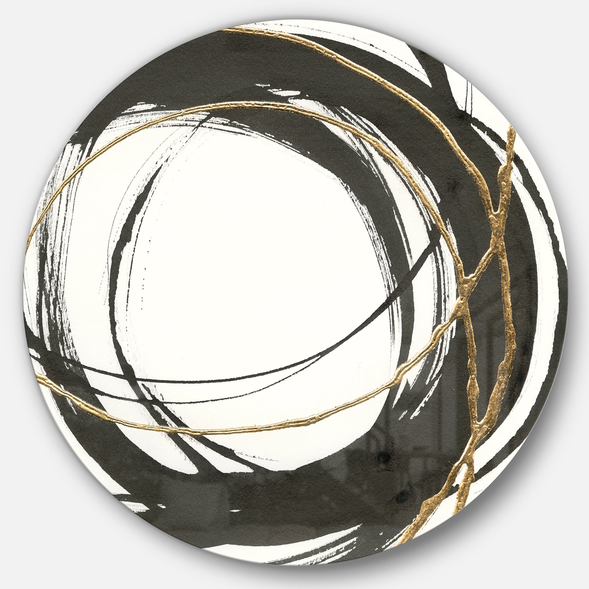Click here for Designart gold Glamour Circle Iii Geometric Metal... prices