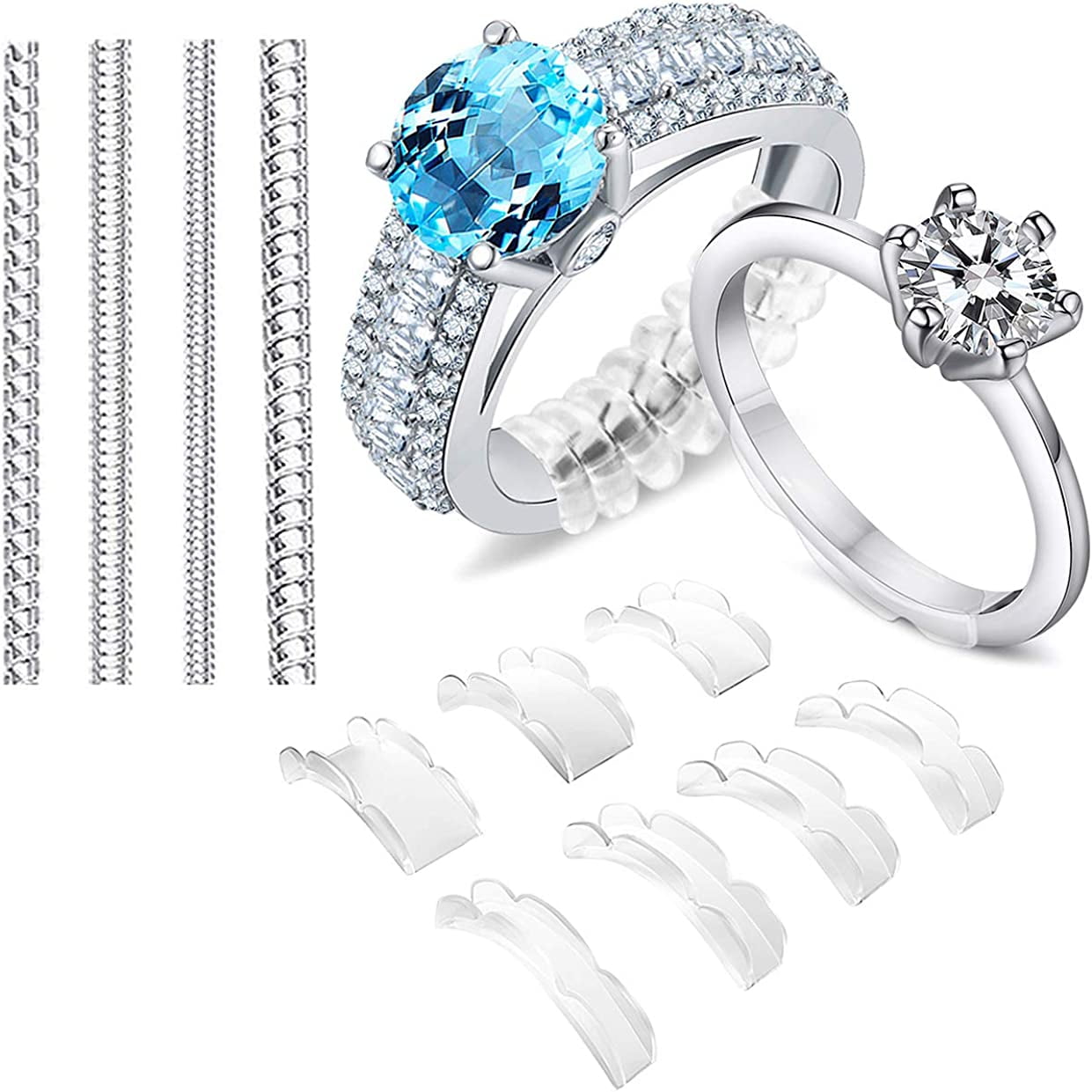 Ring Size Adjuster for Loose Rings - 2 Styles, 13 Sizes - Jewelry Sizer ...