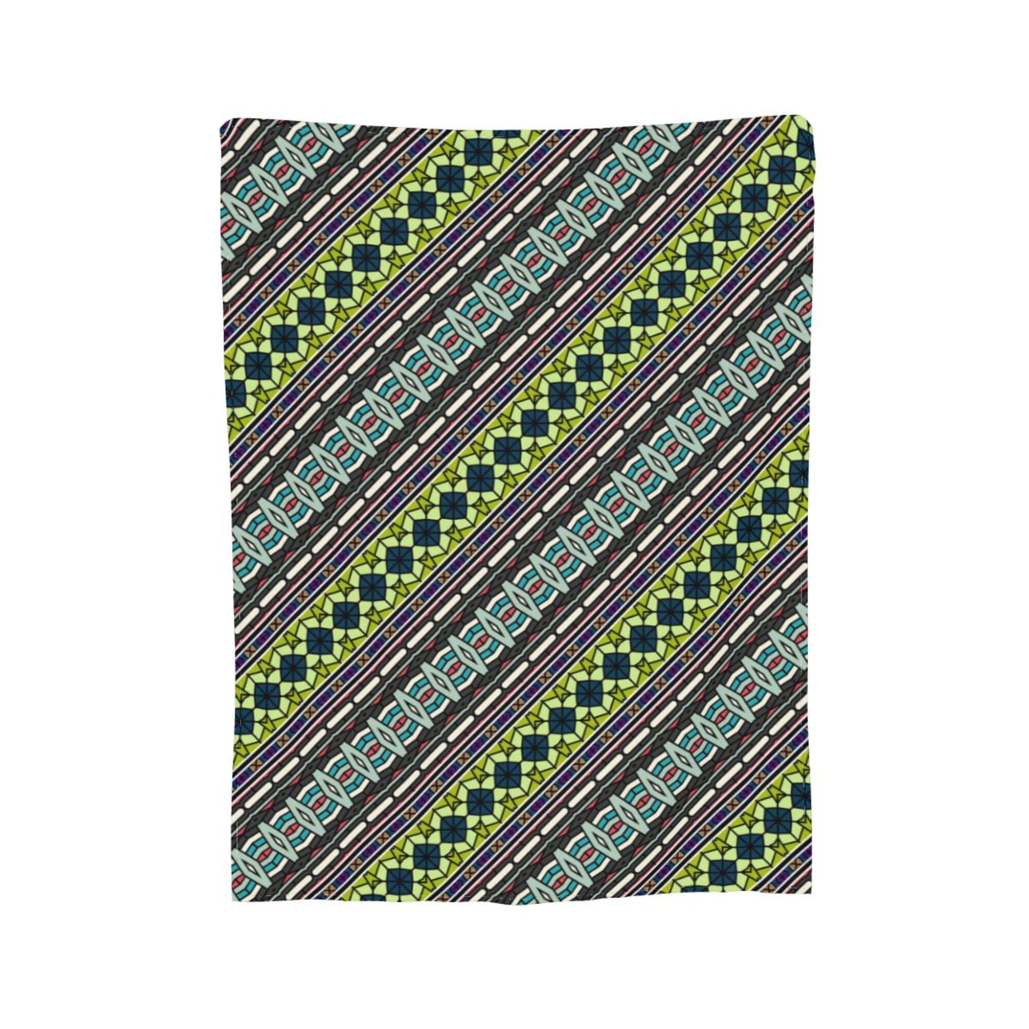 XMXY Fleece Throw Blanket for Couch, Green Modern Simple Texture ...