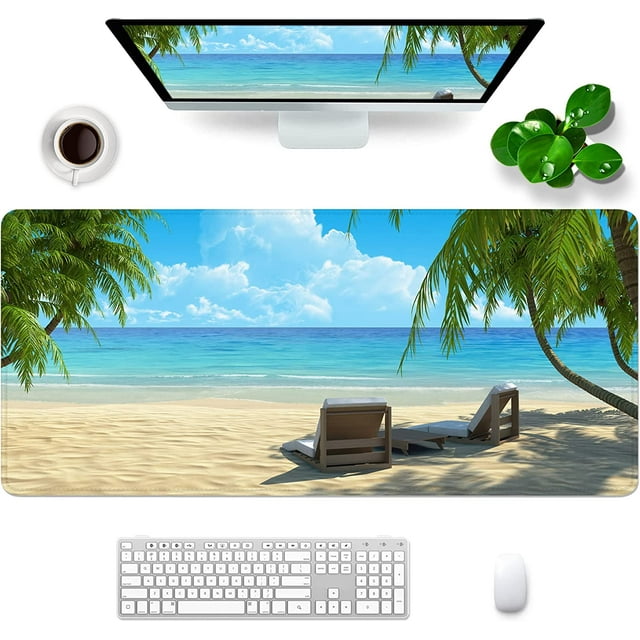 Beach Gaming Mouse Pad XXL Large Mouse Pad 35x15.7x0.12 inch Extra ...