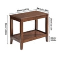 HAOMINS Side Table, Rustic Solid Wood End Table with Open Storage Shelf ...