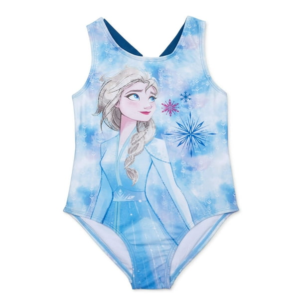 Disney Frozen 2 Girls 4-6X Elsa One Piece Swimsuit - Walmart.com