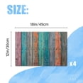 BaHomeck placemats Set of 4 Wooden Fence Painted In Different Colors Of ...