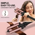 Lura Ceramic 3 Barrel Curling Iron 1 Inch Hair Waver Dual Voltage Hair