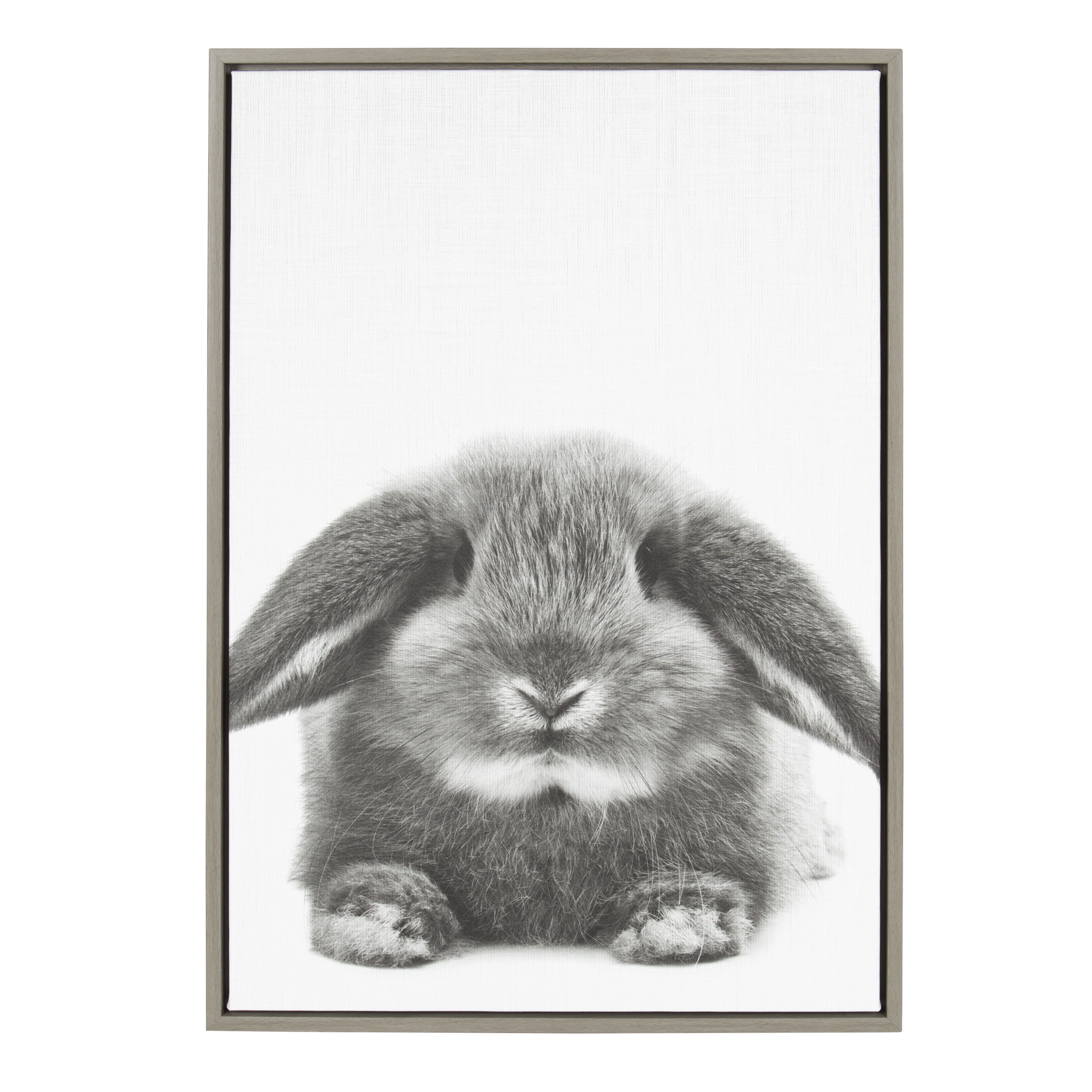 Kate and Laurel Sylvie Rabbit Animal Print Black and White Portrait ...
