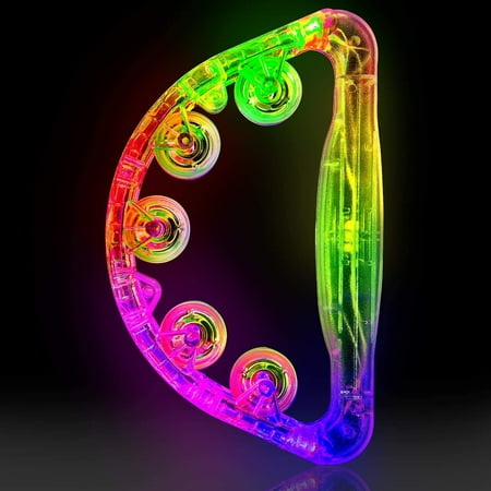 Led Tambourine Musical Flashing Tambourine Handheld Percussion ...