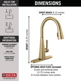Delta Lenta Single-Handle Pull-Down Kitchen Faucet, Bronze, MagnaTite ...