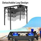 Gymax Outdoor 2-Burner Stove High Pressure Propane Gas Camp Stove 150,000 BTU - Walmart.com