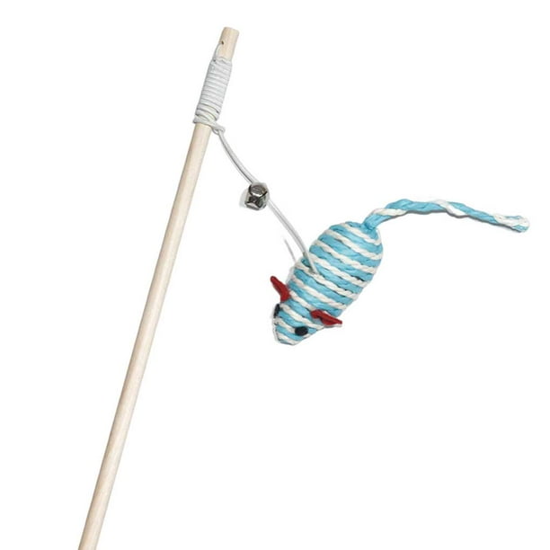 mmirethe Pet Interactive Toys Cute Funny Cat Teaser Stick Lightweight ...