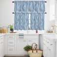 3 Piece Kitchen Curtains and Valances Set Coastal Botanical Cafe ...