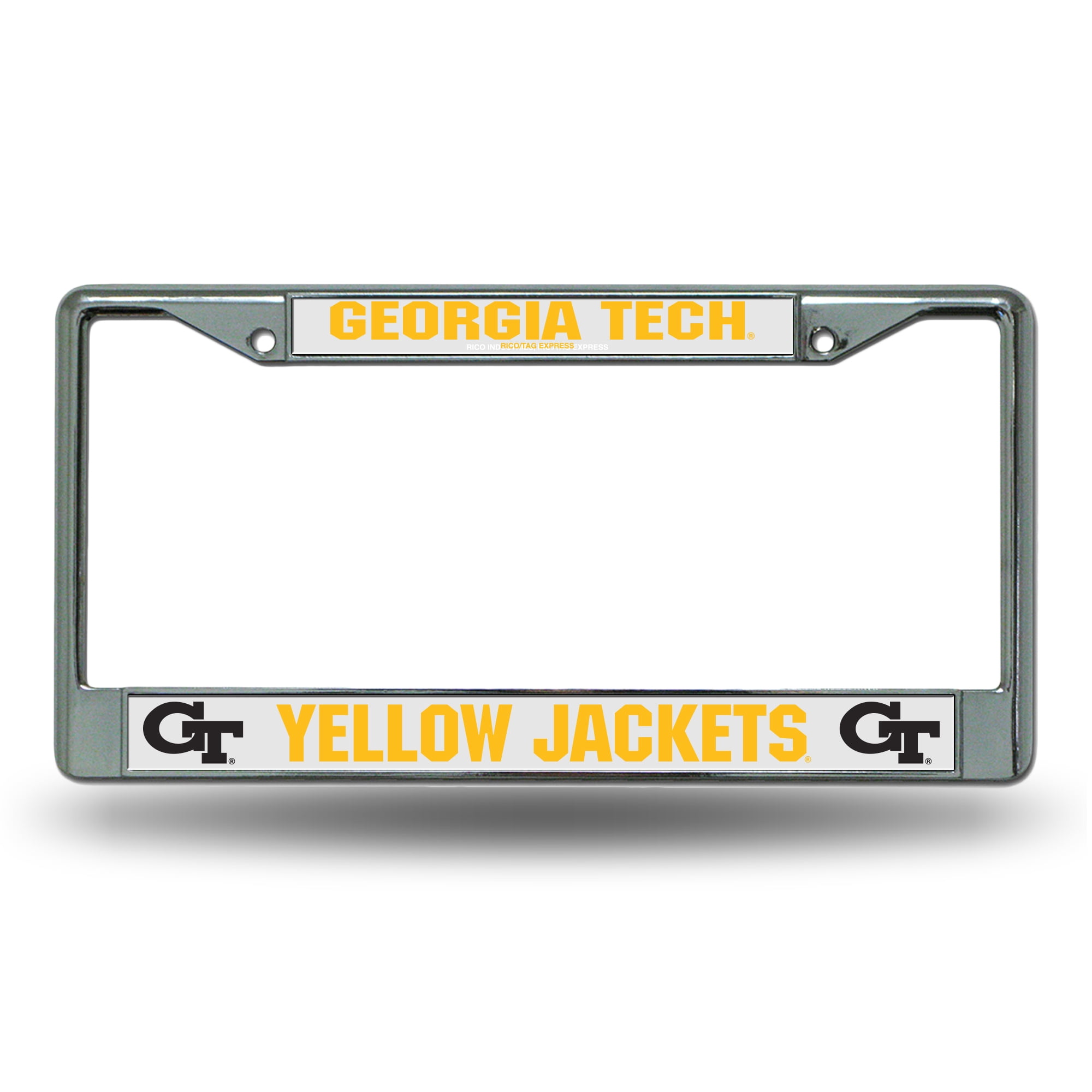 Chrome License Plate Frame - Georgia Tech Yellow J - Walmart.com