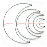 8pc Crescent Moon Shaped Metal Craft Wire Wreath Rings for Wedding ...