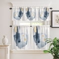 Abstract Boho Color Block Curtain Tier and Valance Set 3 Piece,Modern ...