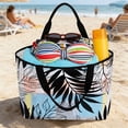 Black Leaves Mesh Beach Bag for Women Men,Large Beach Tote Waterproof ...