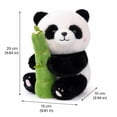 Panda Plush Toy with Bamboo and Stump Soft Stuffed Animal Decorative ...