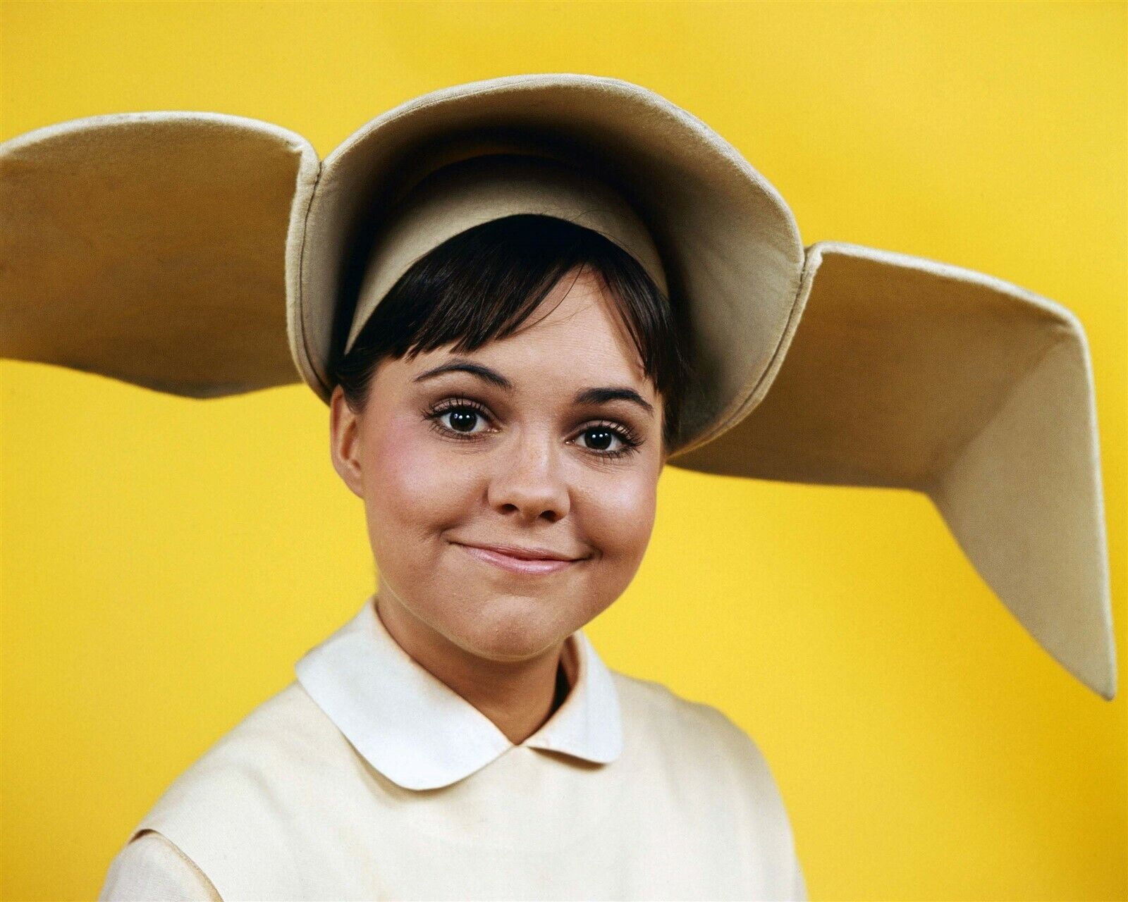 Sally Field with cute smiling expression 1967 sitcom The Flying Nun ...