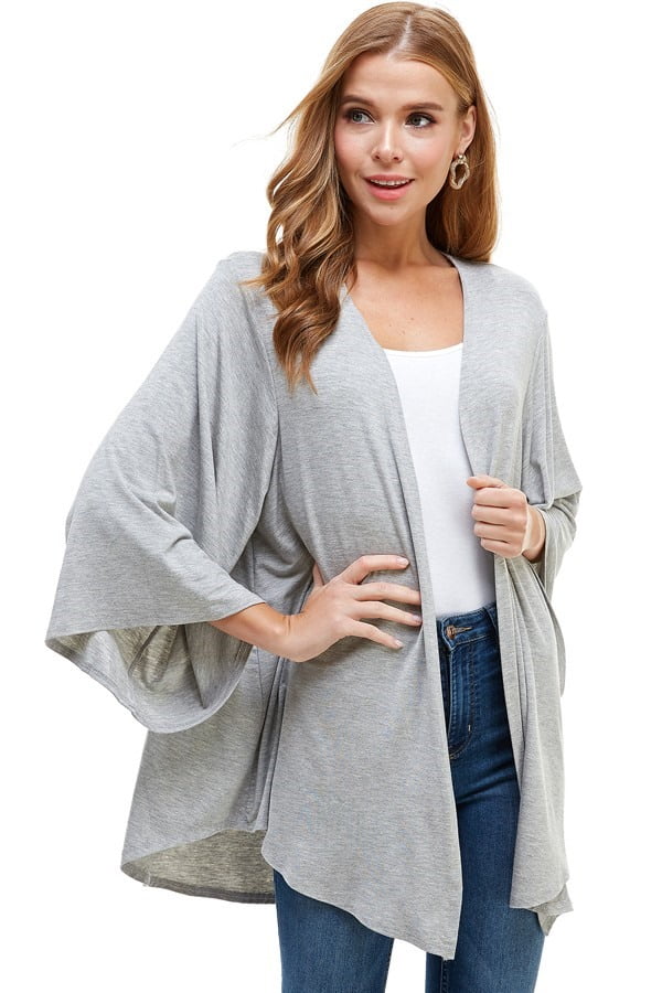 Super Soft Rayon Kimono Cardigan - Walmart.com