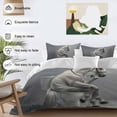 Abstract Funny Animal Duvet Cover Set Twin Size, Horse Sitting on The ...