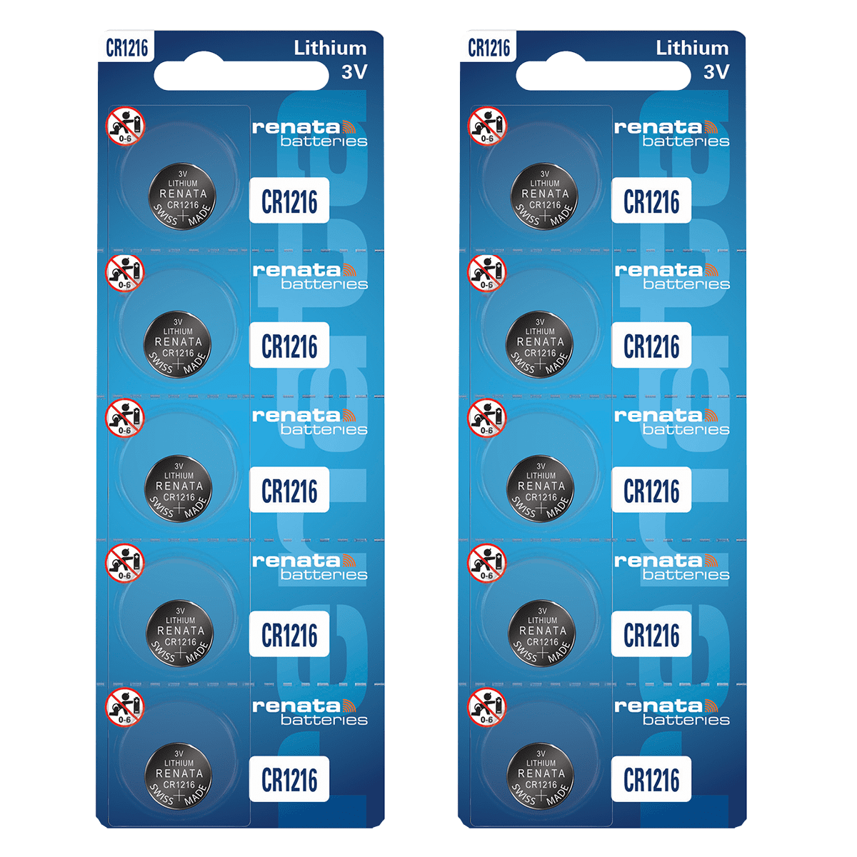 Renata CR1216 Batteries - 3V Lithium Coin Cell 1216 Battery (10 Count ...