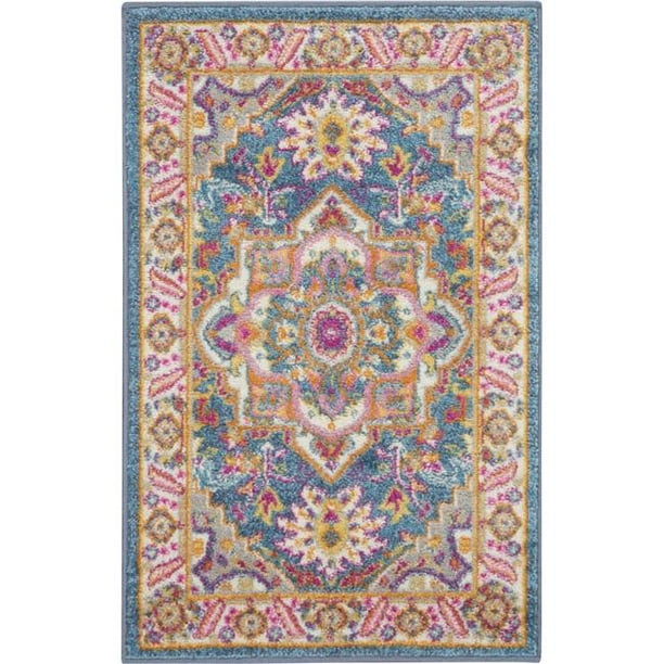 Pink Teal Rug