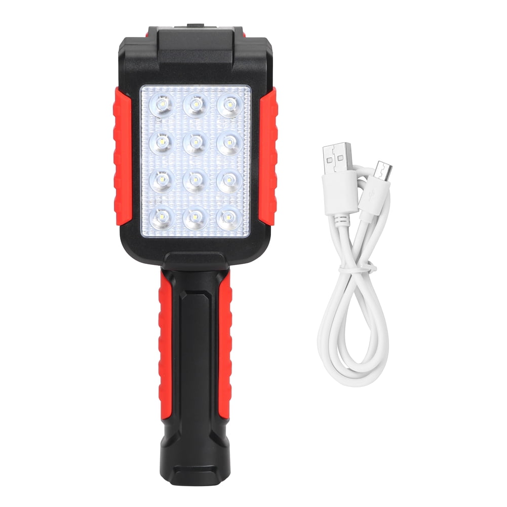 Linterna plegable recargable por USB con gancho para trabajo y ...