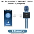 Core Innovations Bluetooth Karaoke Microphone with LED Lights, HD Recording, Built-in Speakers ...