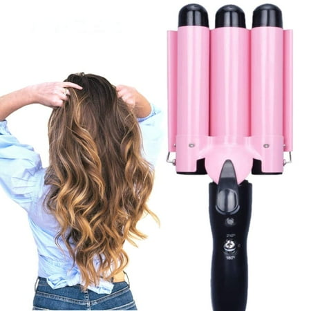 Hair Curling Iron, 3 Barrel Wand with 25mm/32mm Hair Waver Curling ,Iron Professional Curling ...