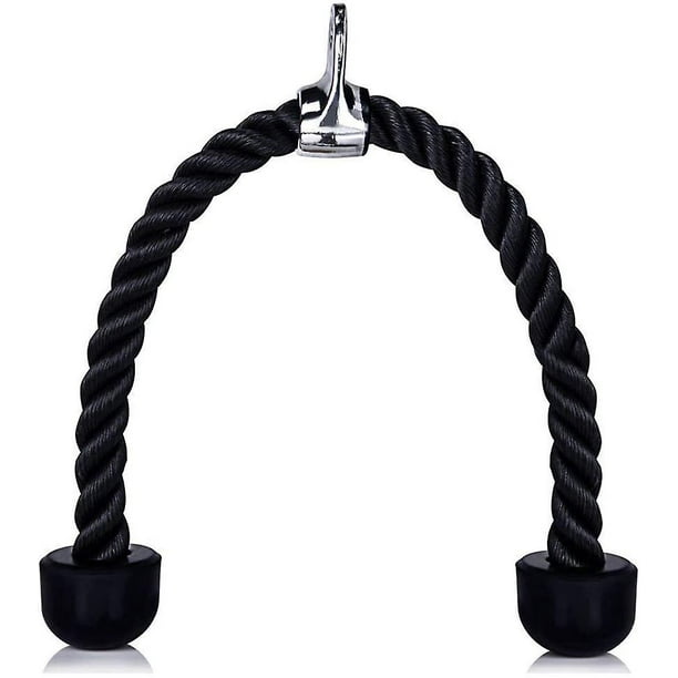 Deluxe Tricep Rope Pull Down Cable, 27" Rope Length, Easy To Grip & Non ...