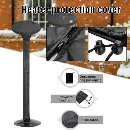 Outdoor Heater Cover with Zipper Drawstring Full Covered Heater ...