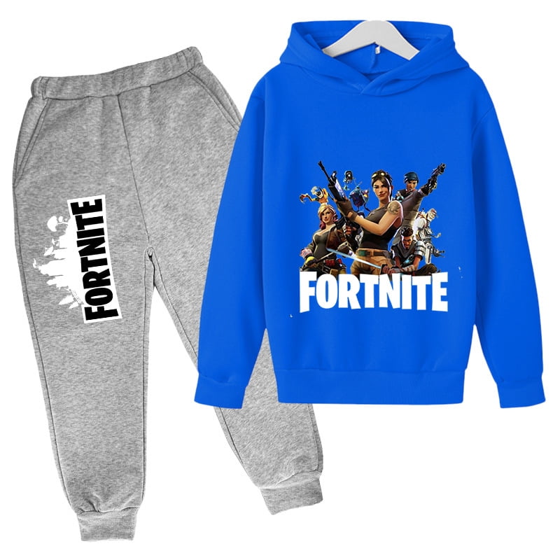 Click here for Fortnite Cartoon Print Boys And Girls Hoodie Two-P... prices