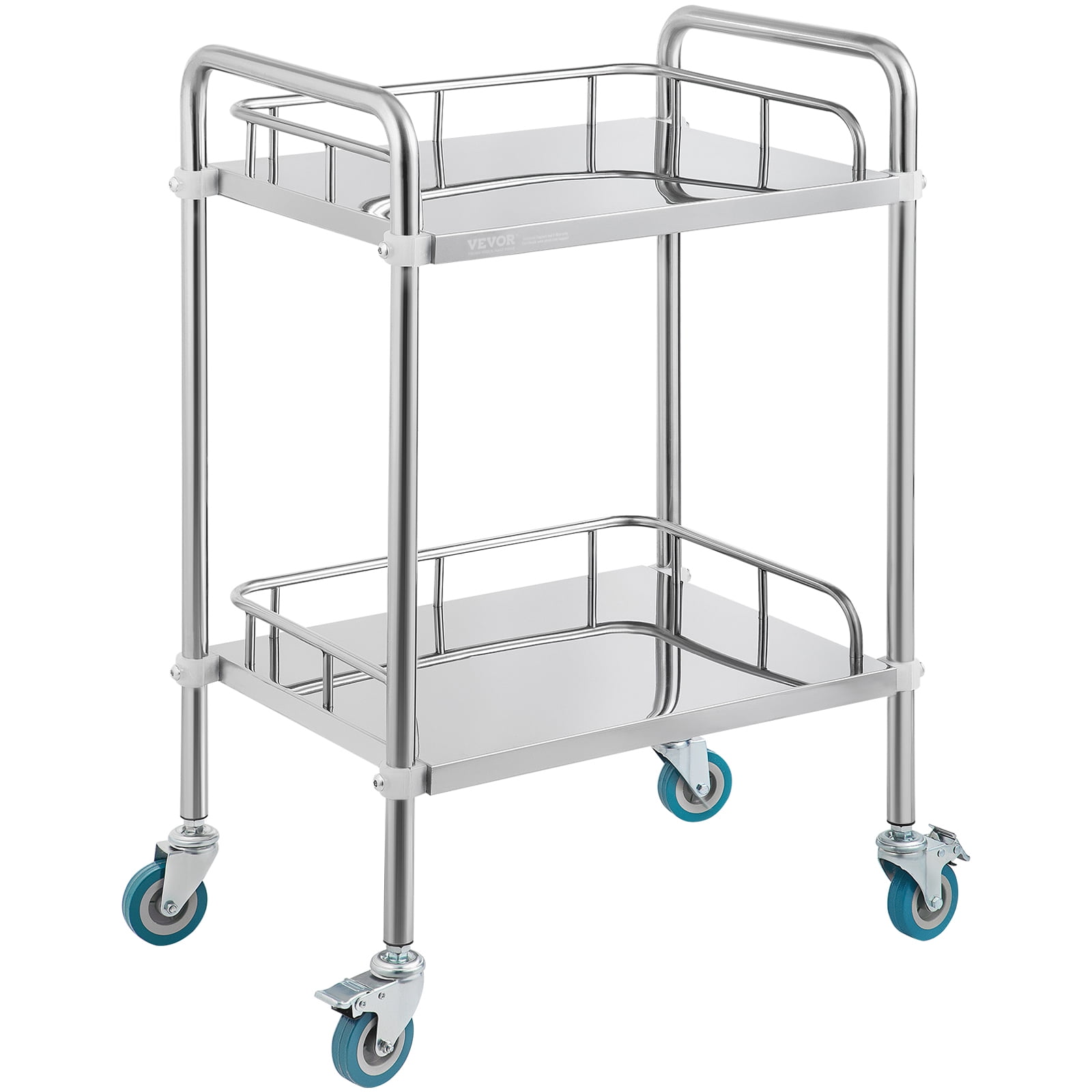 Click here for Vevor Lab Rolling Cart  2-Shelf Stainless Steel Ro... prices