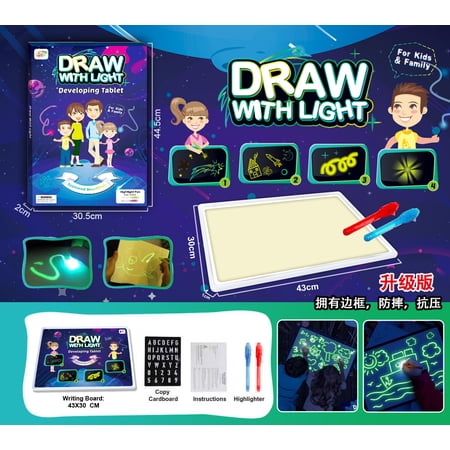 dodocool Draw With Light Fun fluorescent painting board luminous board ...