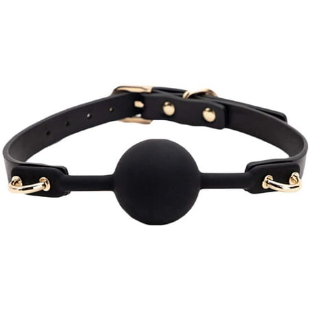 Black Silicone Mouth Ball Deep Throat Mouth Plug Couple Bedroom Toys ...