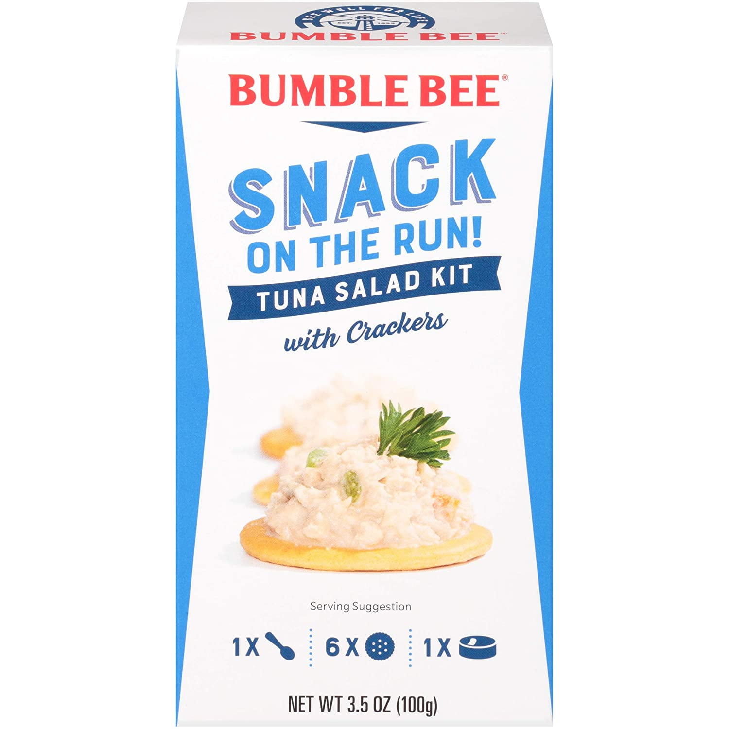 BUMBLE BEE Snack on the Run Tuna Salad with Crackers, Canned Tuna Fish ...