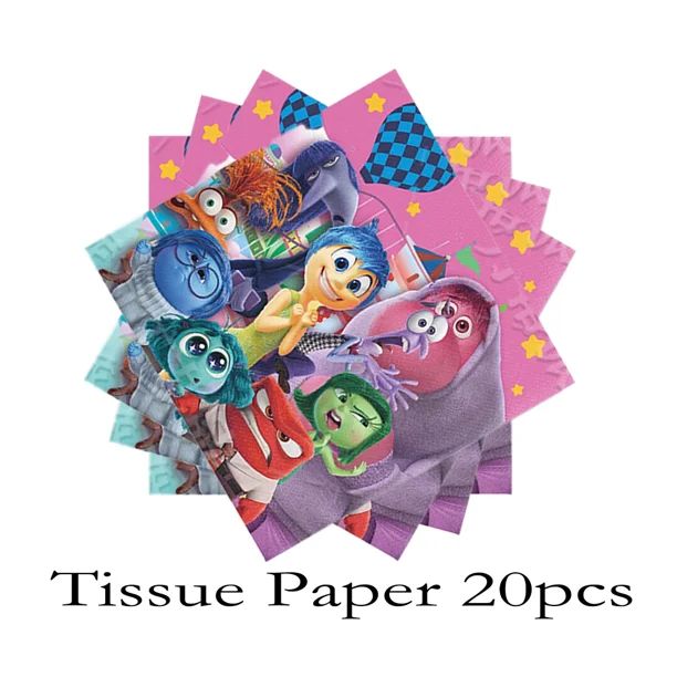 Serie de fiestas Inside Out 2, pancarta desechable para tarta ...