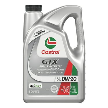 (3 pack) Castrol GTX Full Synthetic 5W-20 Motor Oil, 5 Quarts - Walmart.com
