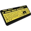 Ezsee Big Letter Multimedia Keyboard - Large White Print on Black Keys ...