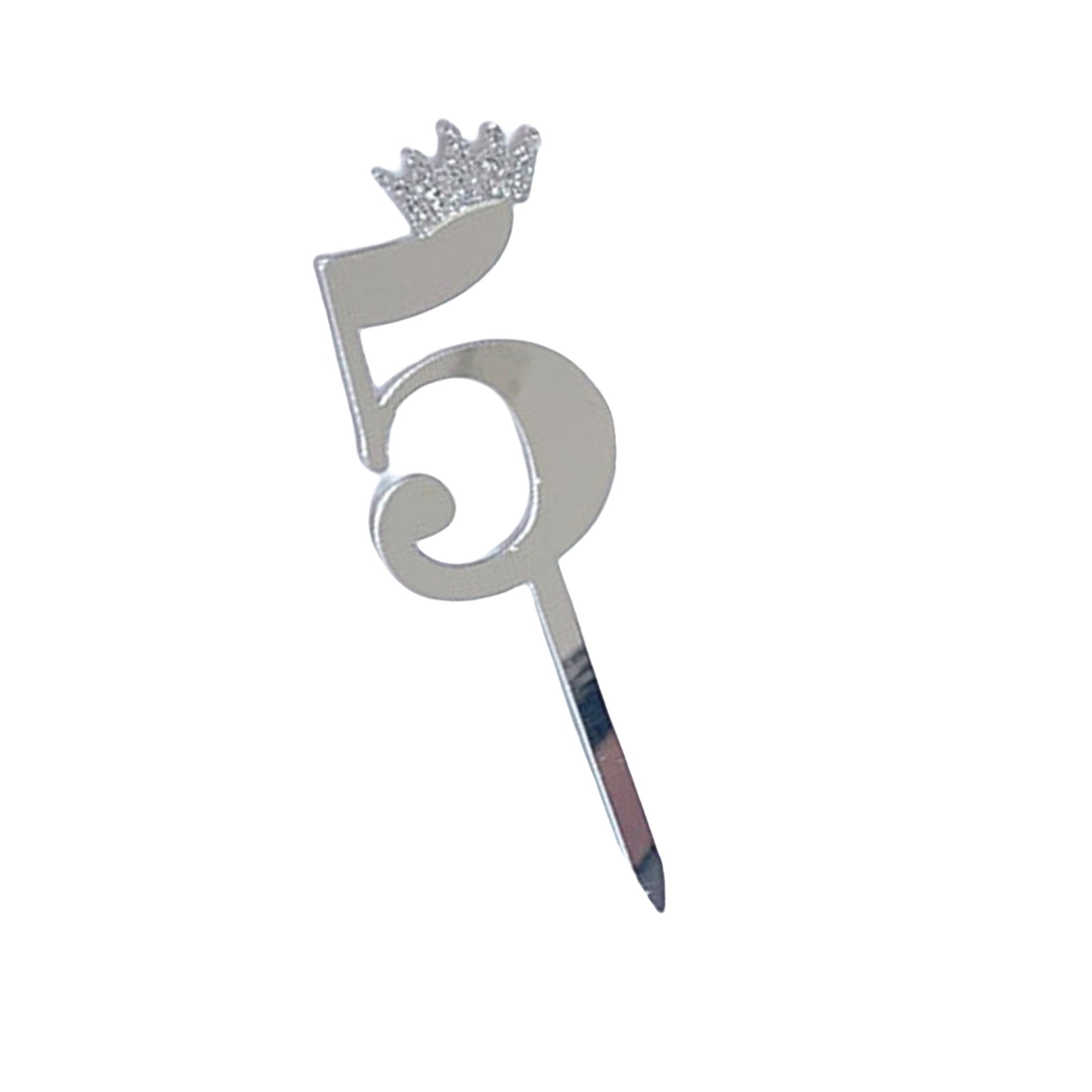 Farfi Cake Numeral Topper Crown Style Dazzling Acrylic Number Cake ...
